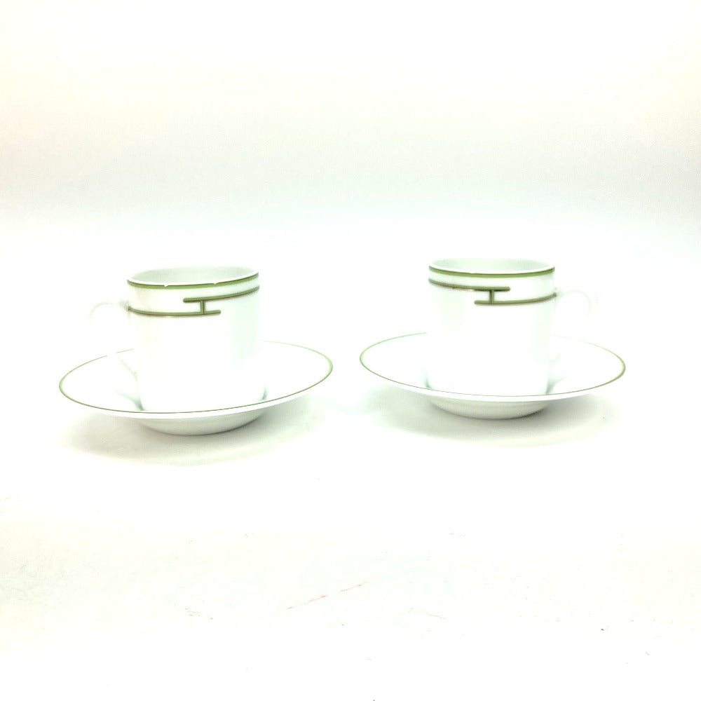 HERMES Cup Plate Dishes Tableware Rhythm Tea Cup & Saucer 2 Guests Tea ...